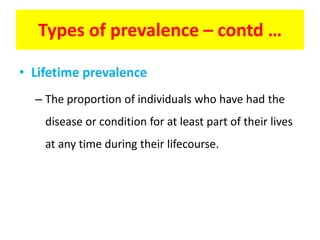 Epidemiology lecture 2 measuring disease frequency | PPTX