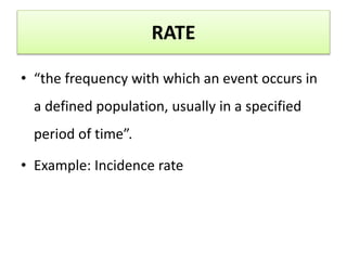 Epidemiology lecture 2 measuring disease frequency | PPTX