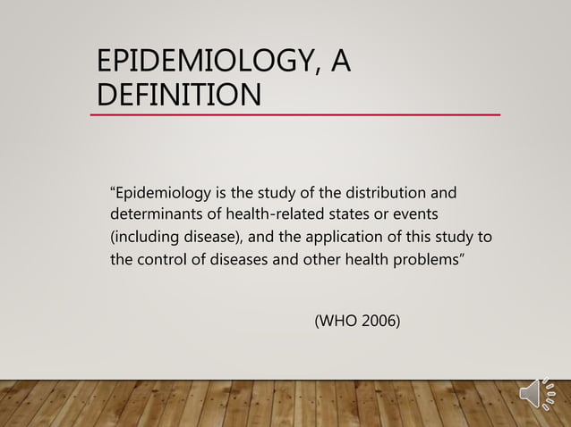 A Brief Introduction to Epidemiology | PPT