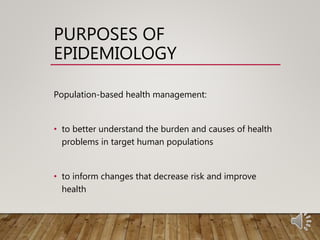 A Brief Introduction to Epidemiology | PPTX