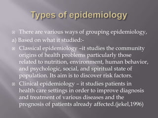 Epidemiology and community health | PPTX