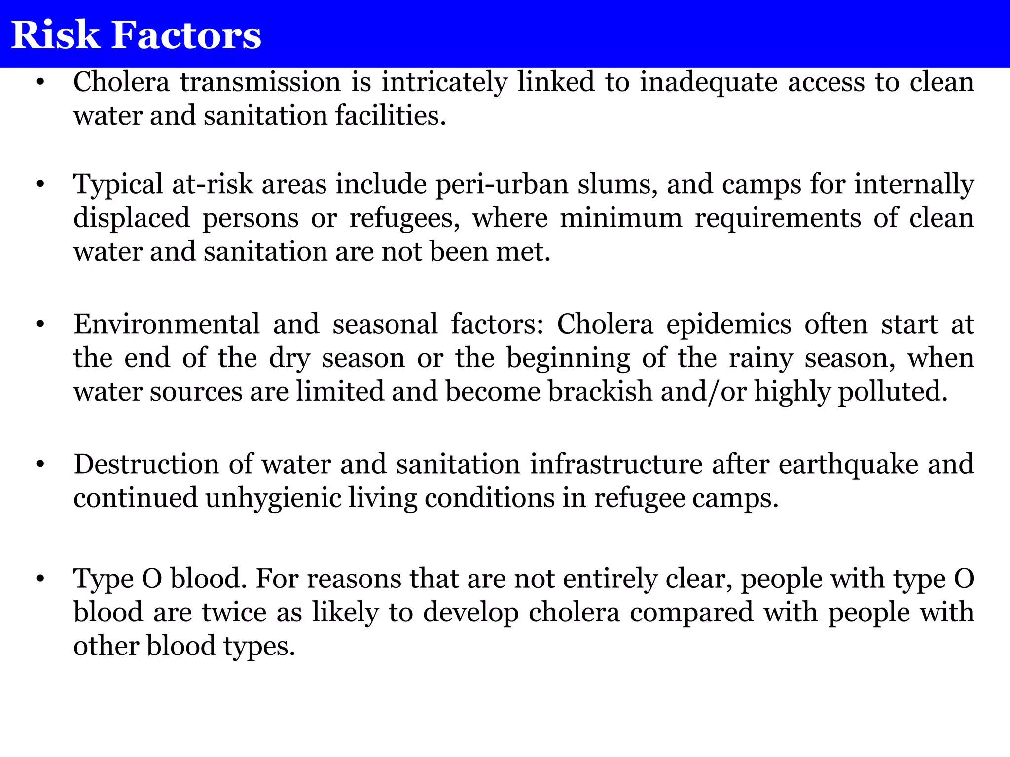 Epidemiology and control of cholera | PDF