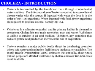 Epidemiology and control of cholera | PDF
