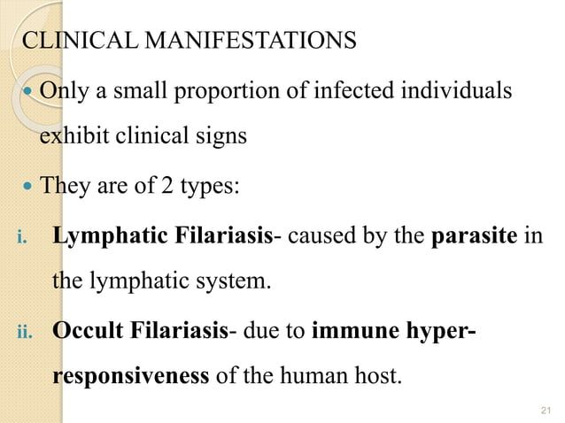 Epidemiology and control of filariasis (Lymphatic Filariasis) in India ...