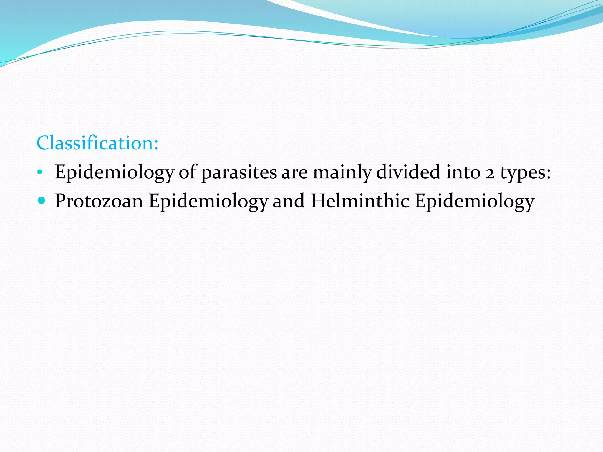 Epidemiology and control of helminth parasites. | PPTX