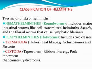 Epidemiology and prophylaxis of helminthiasis Amina.ppt