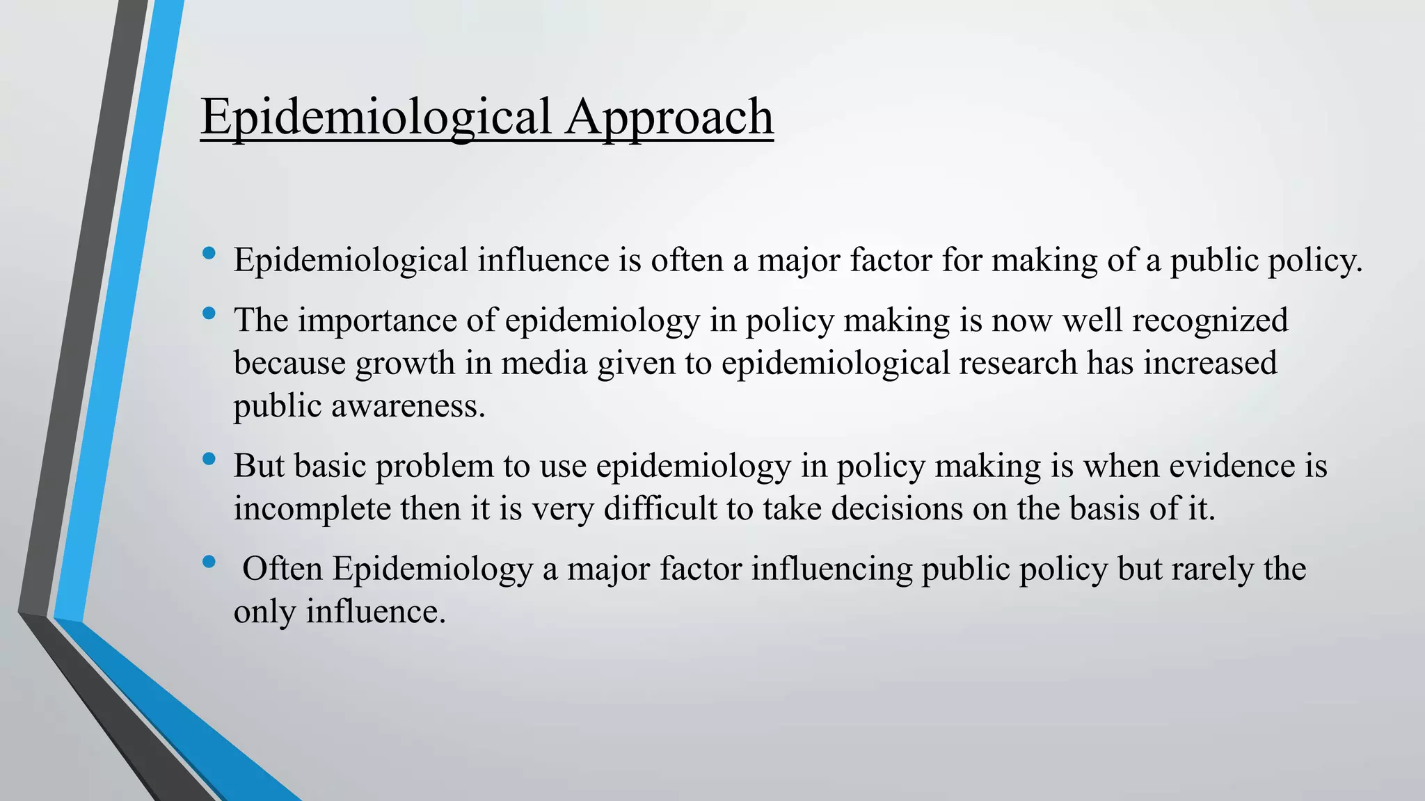 Epidemiology and public policy | PPTX