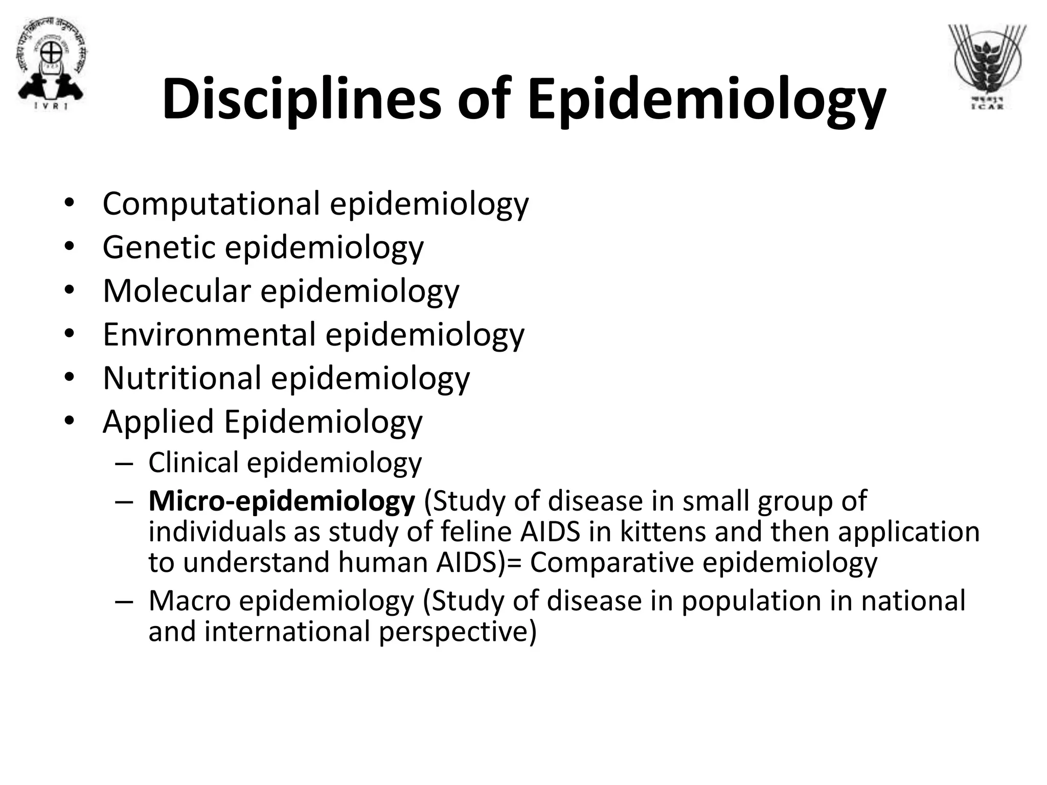 Epidemiology an overview | PPTX