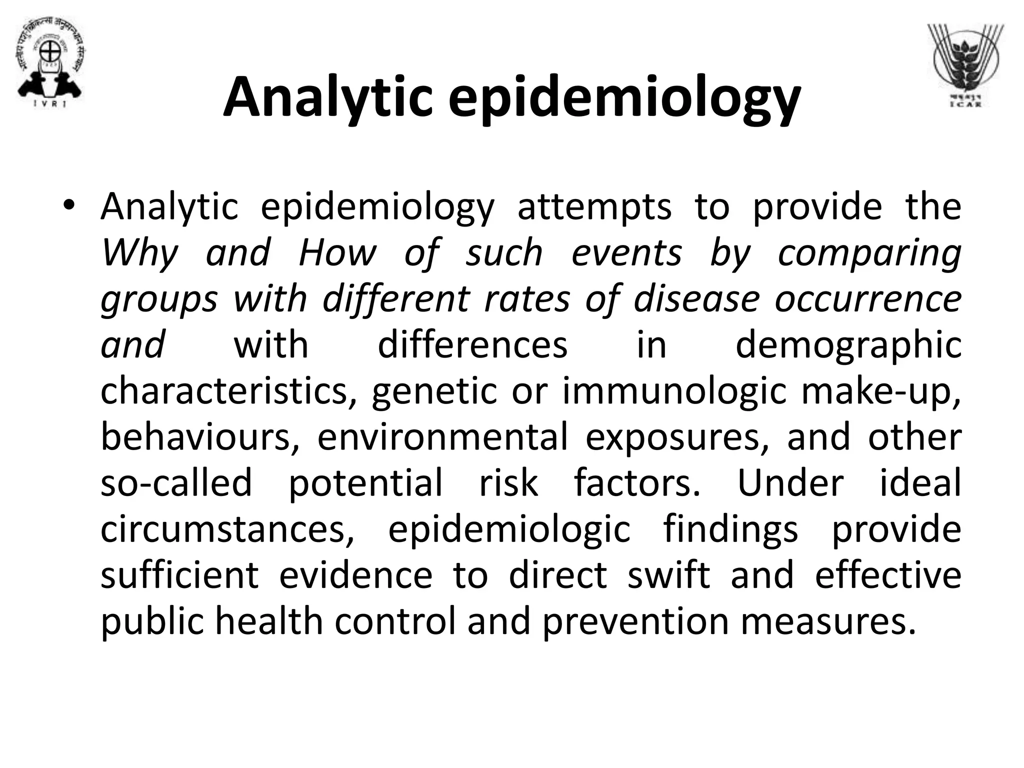 Epidemiology an overview | PPTX