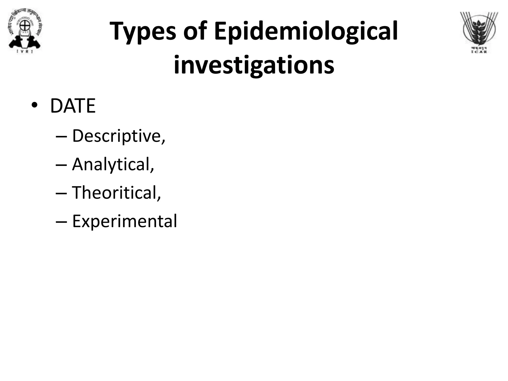 Epidemiology an overview | PPTX