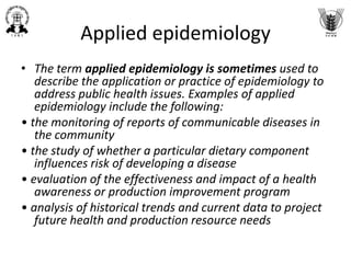 Epidemiology an overview | PPTX