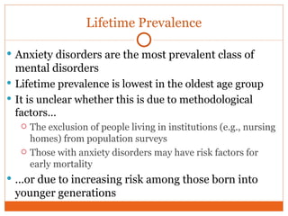 Epidemiology anxiety disorders | PPT