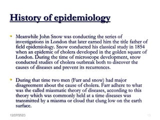 Epidemiology basic concepts,scope,uses, consideration, components ...