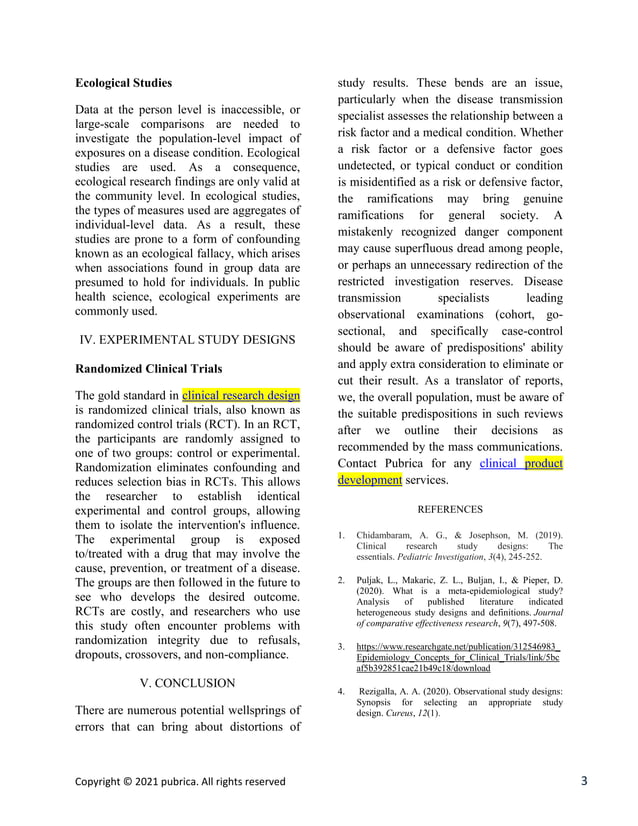 Epidemiology designs for clinical trials - Pubrica | PDF | Healthcare ...
