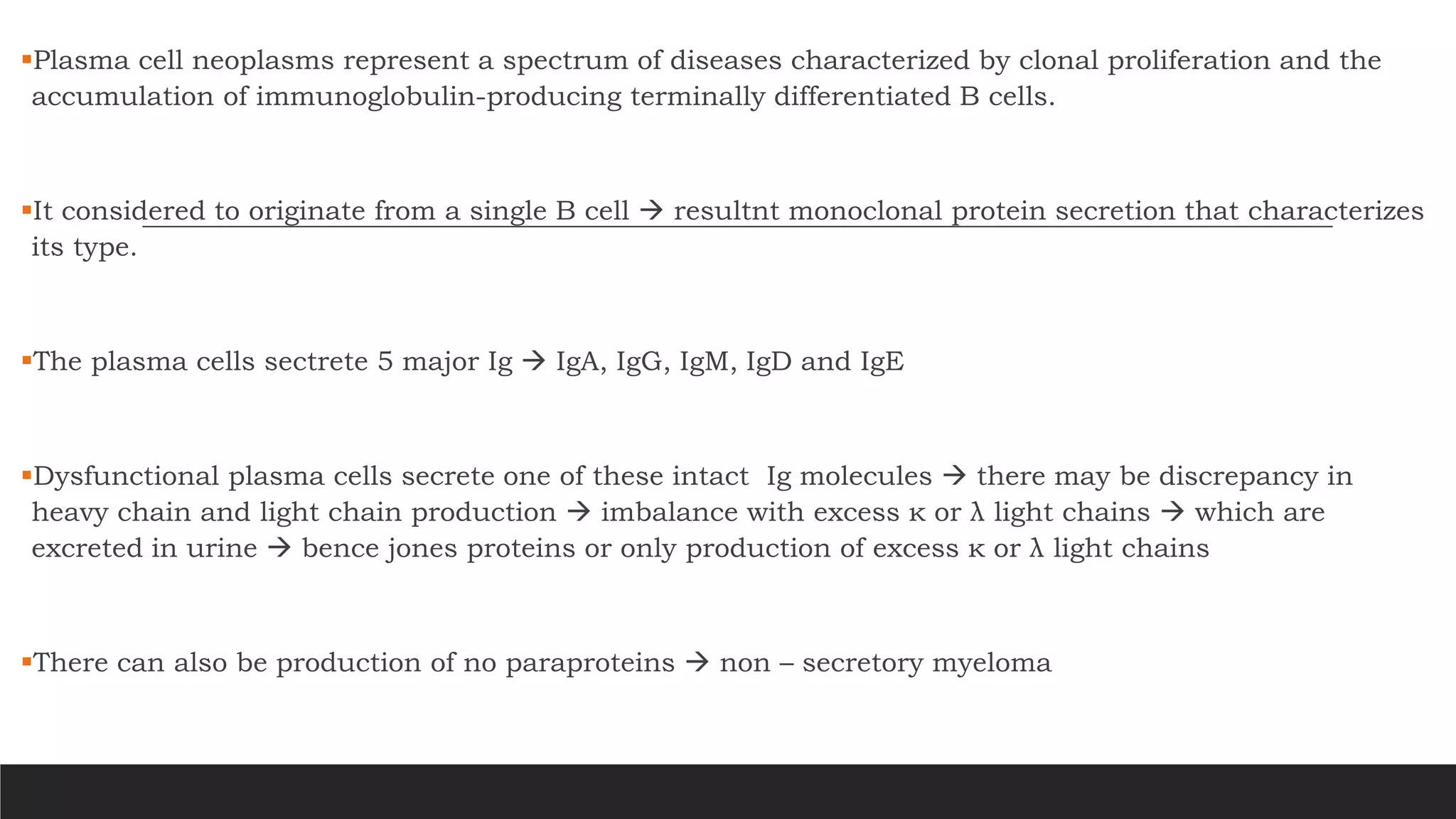 Epidemiology, Etiopathogenesis, Pathology, Staging of Plasma Cell ...