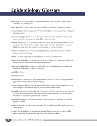 Epidemiology Glossary Epidemiologia GLOSARIO | PDF