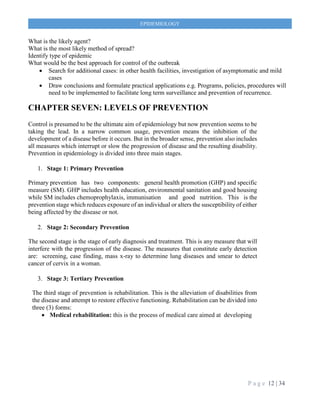 EPIDEMIOLOGY HANDOUT | PDF