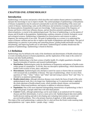 EPIDEMIOLOGY HANDOUT | PDF