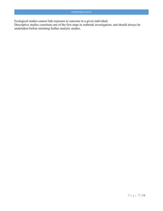EPIDEMIOLOGY HANDOUT | PDF