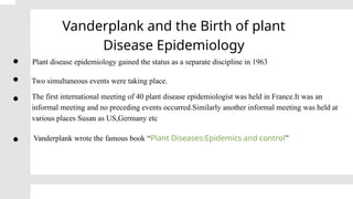 Epidemiology History Pathology Plant Pathology | PPTX