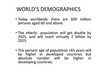 Epidemiology impact of aging | PPTX