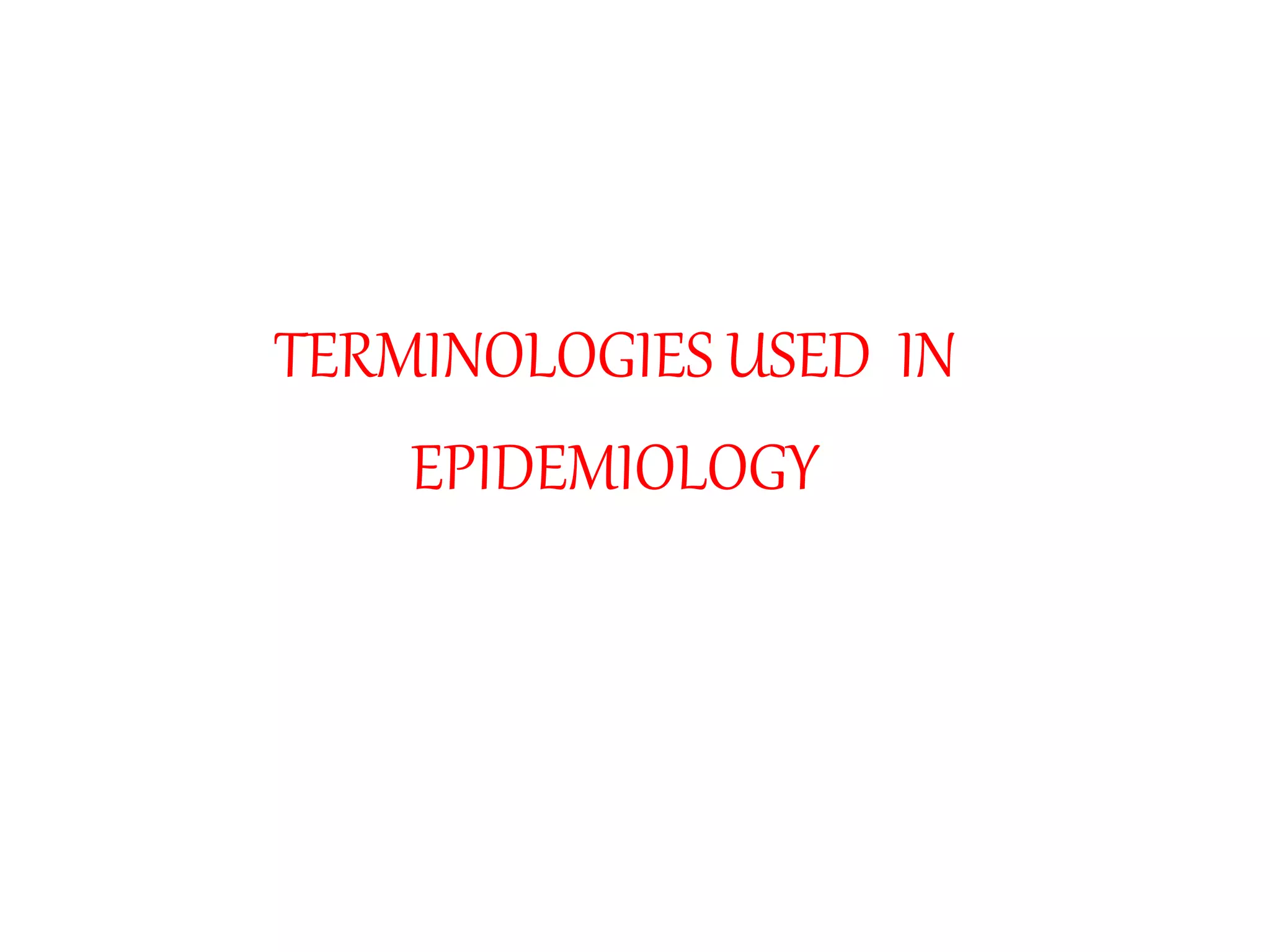 Epidemiology Introduction | PPTX