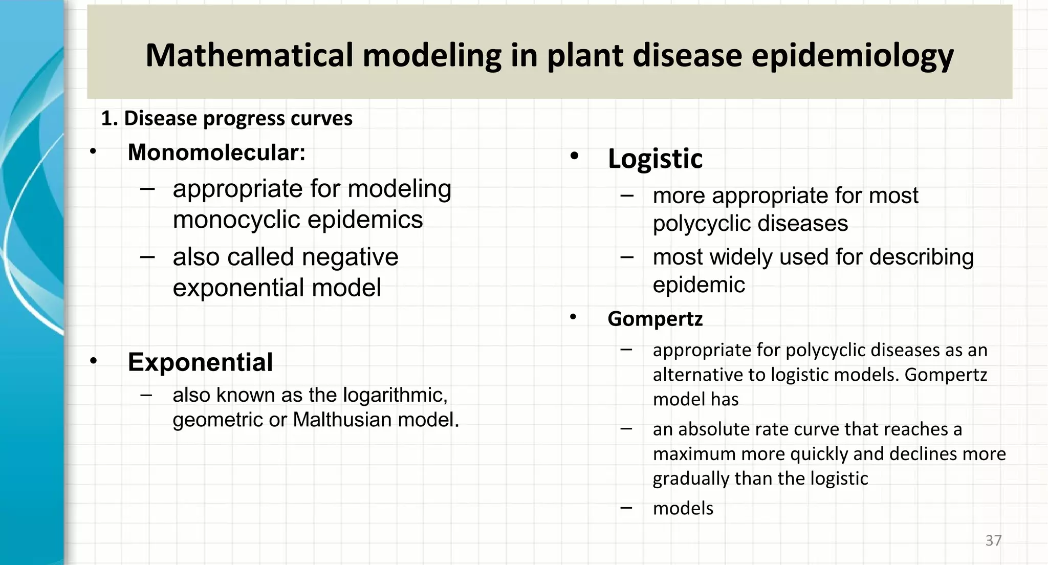 Plant Disease Epidemiology- A lecture for MS students (BAU) | PPT