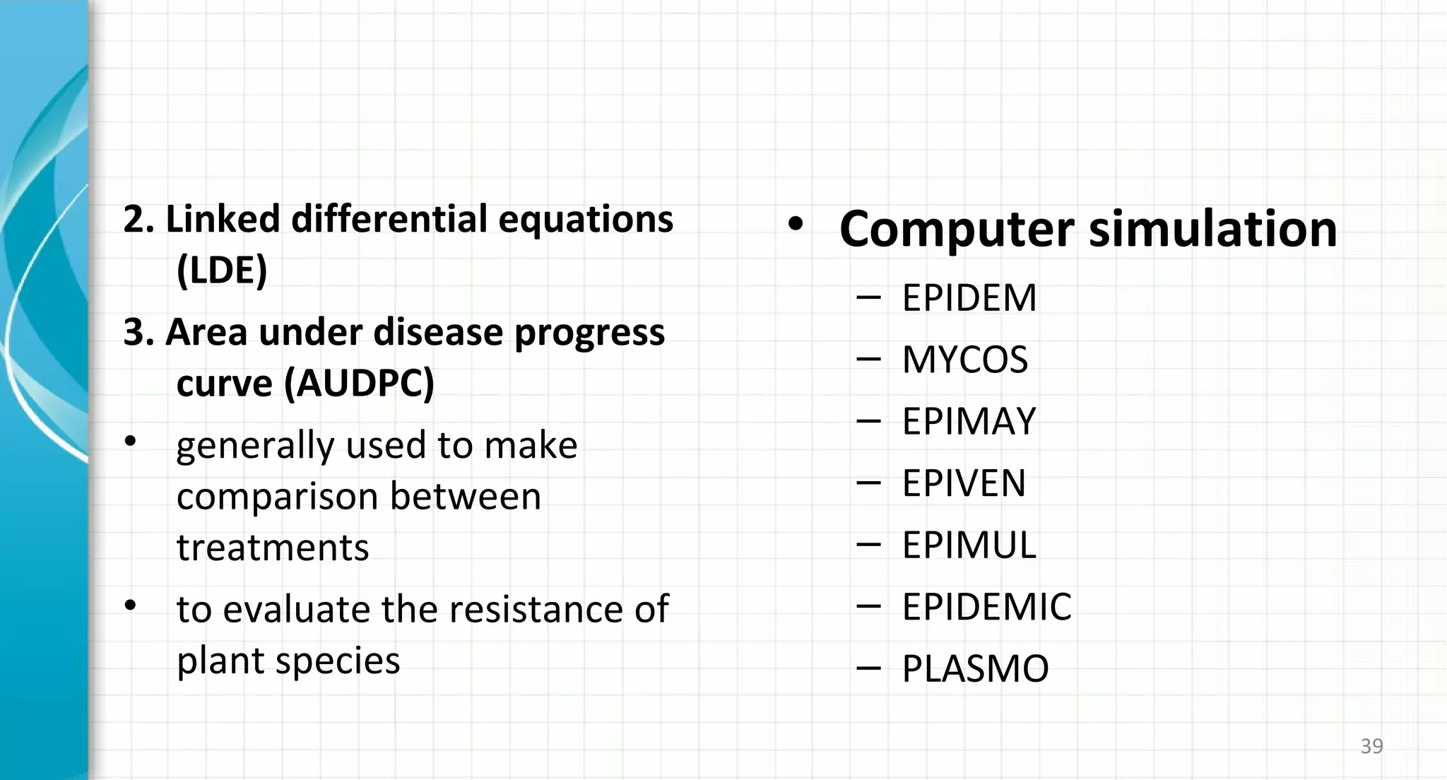 Plant Disease Epidemiology- A lecture for MS students (BAU) | PPT
