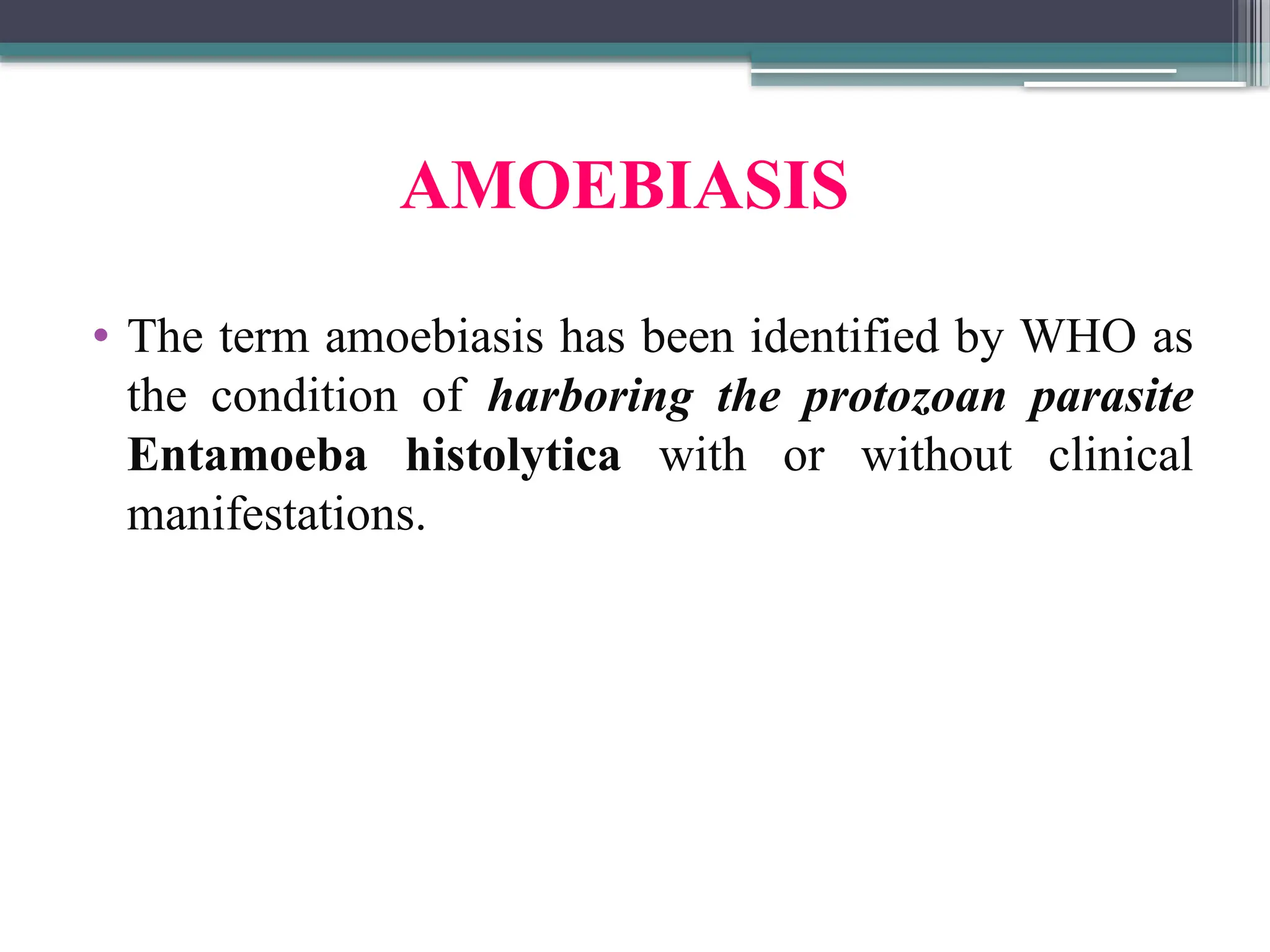 Epidemiology of AMOEBIASIS.pptx............. | PPT
