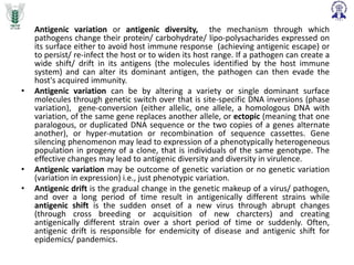 Epidemiology of antigenic, genetic and biological diversity amongst pathogens associated with ...