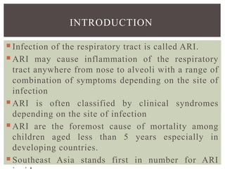 epidemiology of ARI.pptx.................. | PPTX