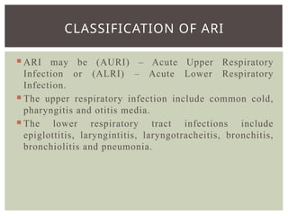 epidemiology of ARI.pptx.................. | PPTX