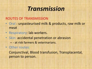 Epidemiology of bacterial zoonotic diseases with their prevention and ...
