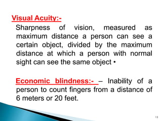 Epidemiology of blindness | PPTX