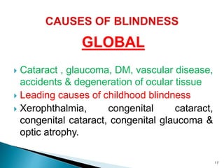 Epidemiology of blindness | PPTX