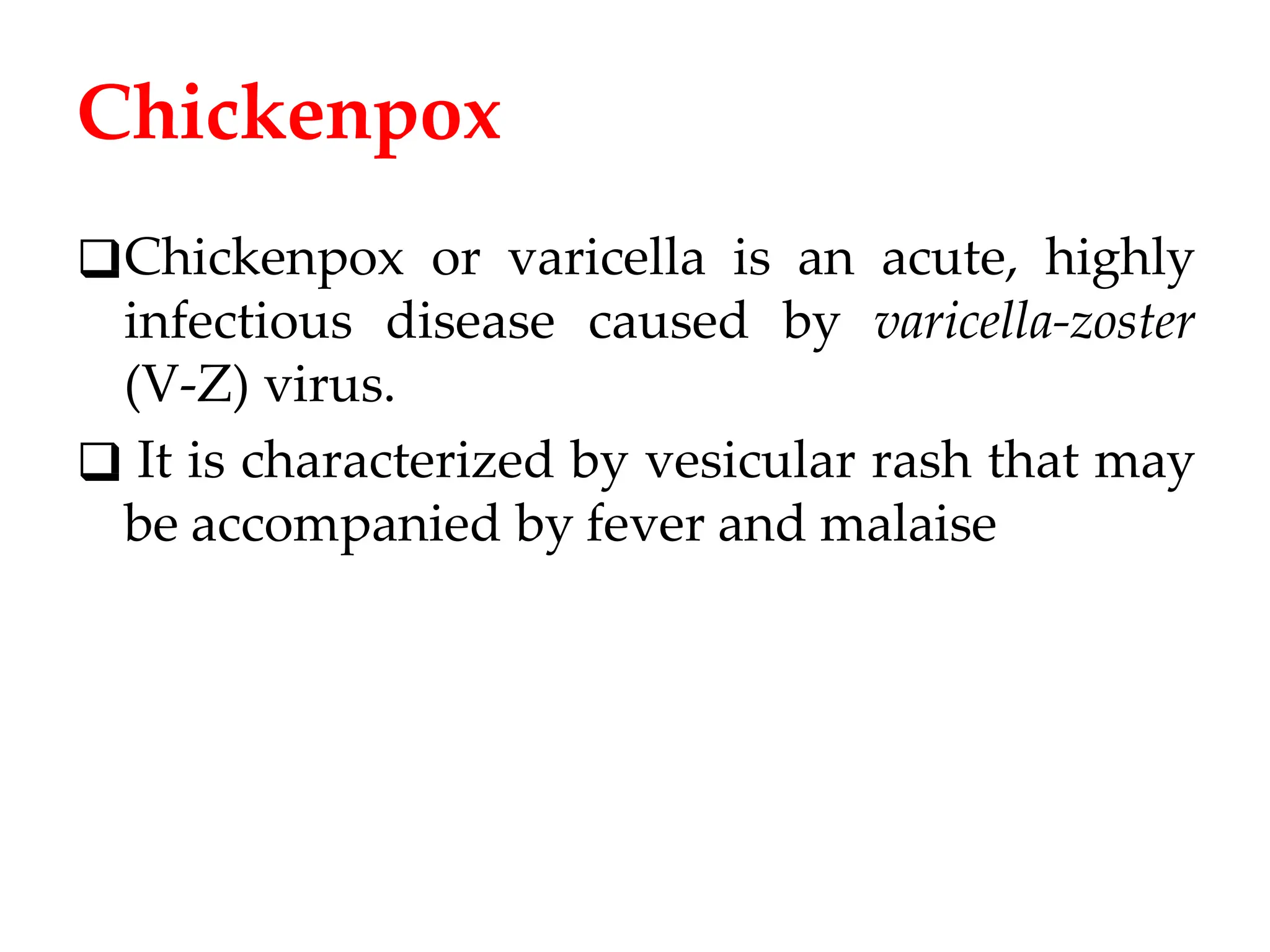 Epidemiology of chickenpox.pptx. .. | PPT