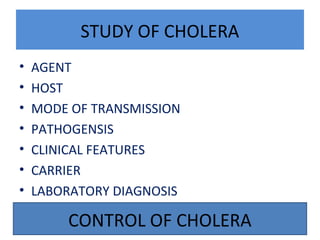 epidemiology of cholera | PPT