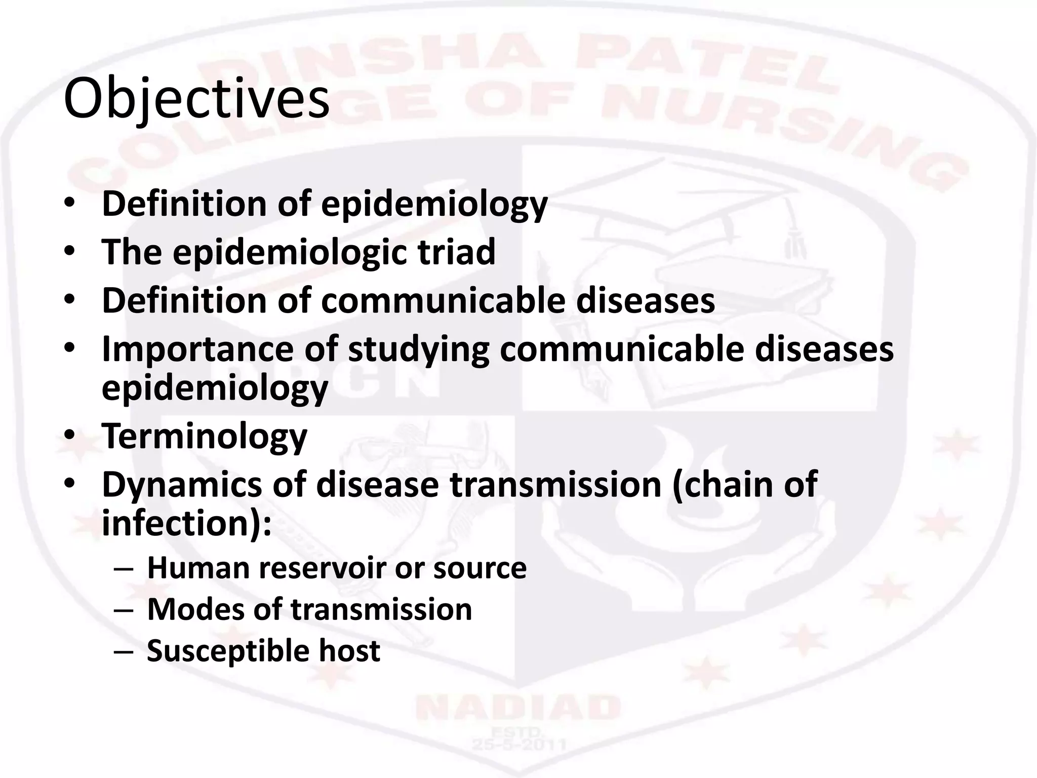 Epidemiology of communicable disease | PPSX
