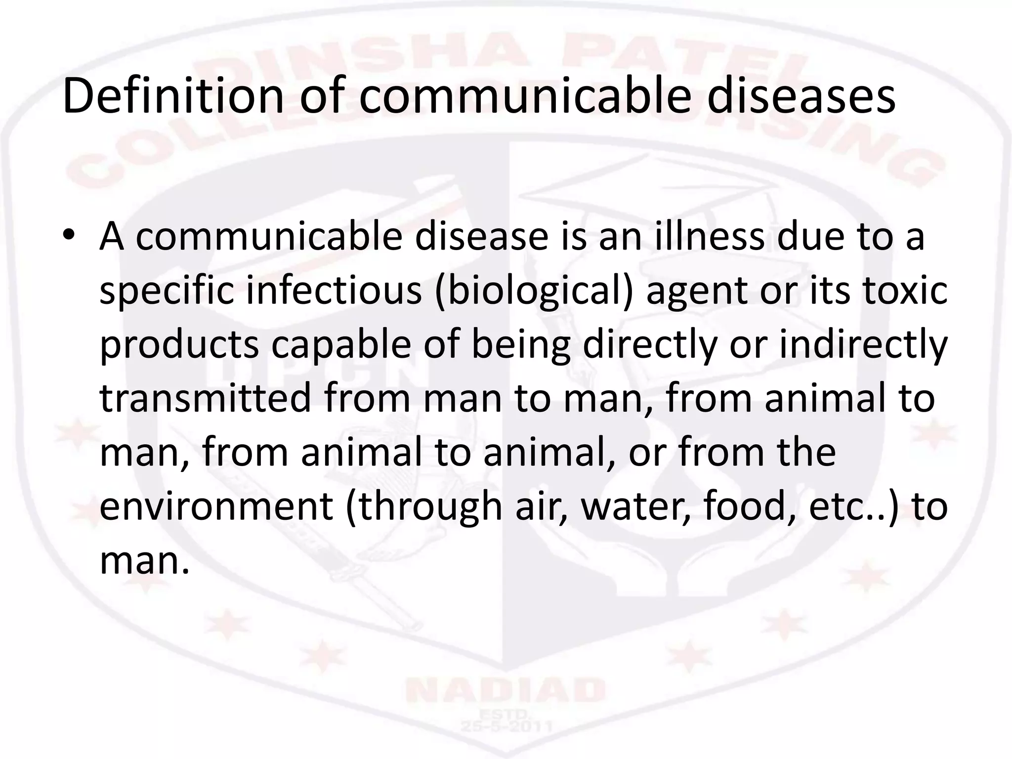 Epidemiology of communicable disease | PPSX