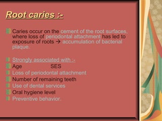 Epidemiology of dental caries | PPT