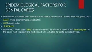 Epidemiology of dental caries | PPTX | Dental Health | Diseases and ...