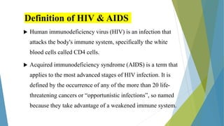 Epidemiology of HIV & AIDS.pptx presentation 2024 | PPTX