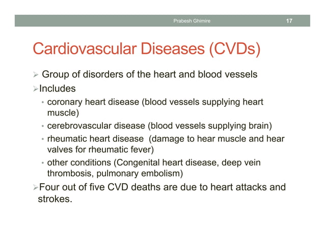 Epidemiology of Non Communicable Diseases (NCDs) | PDF | Heart and ...