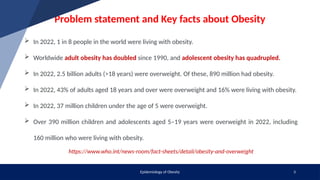 Epidemiology of Obesity [Global and Indian Scenario]] | PPTX