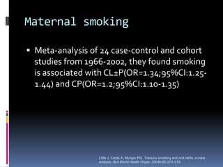 Epidemiology of Orofacial Clefts | PPTX