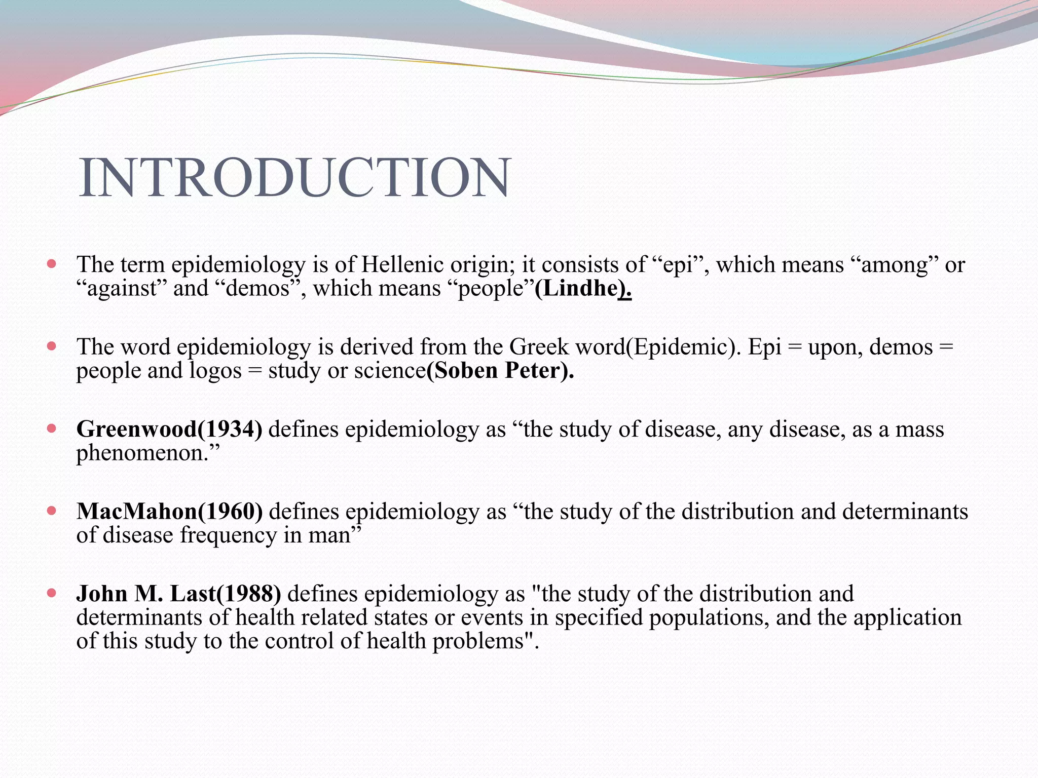 Epidemiology of periodontal disease | PPTX