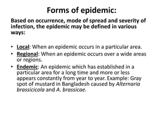Epidemiology of plant diseases | PPTX