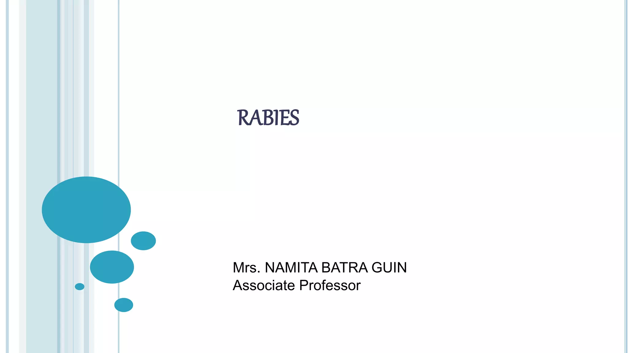 Epidemiology of rabies | PPTX