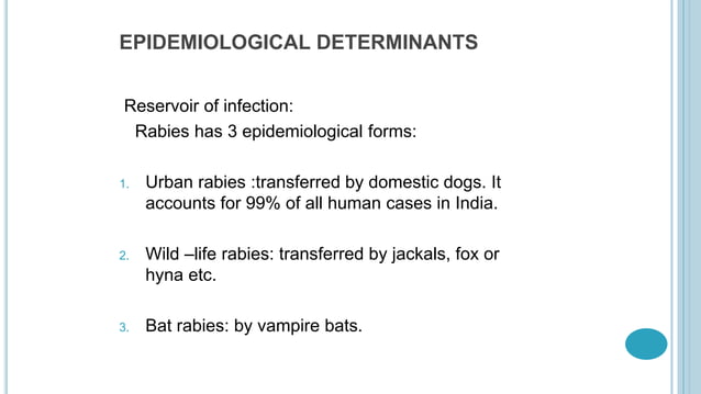 Epidemiology of rabies | PPTX