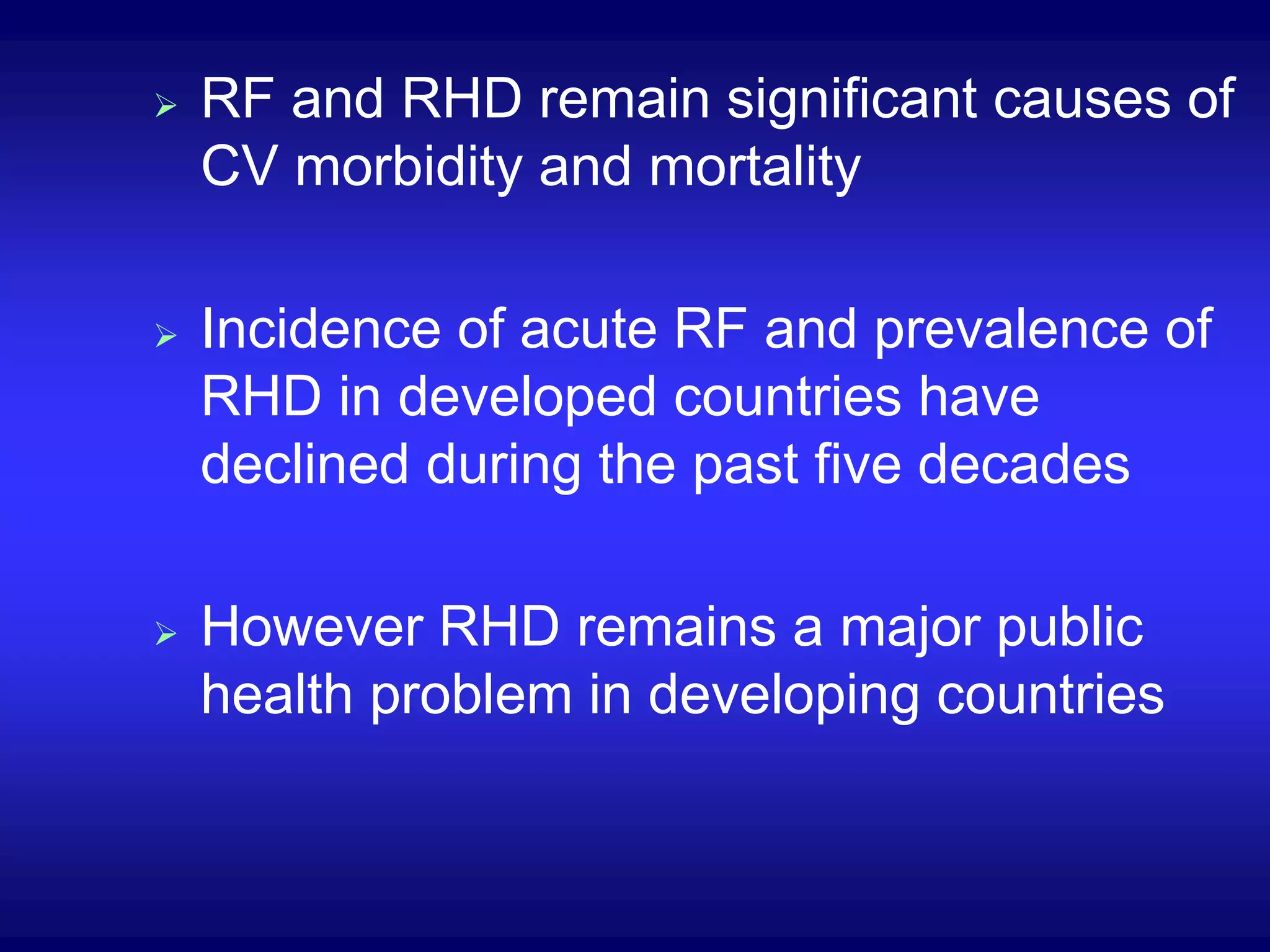Epidemiology of rheumatic heart disease in india | PPTX